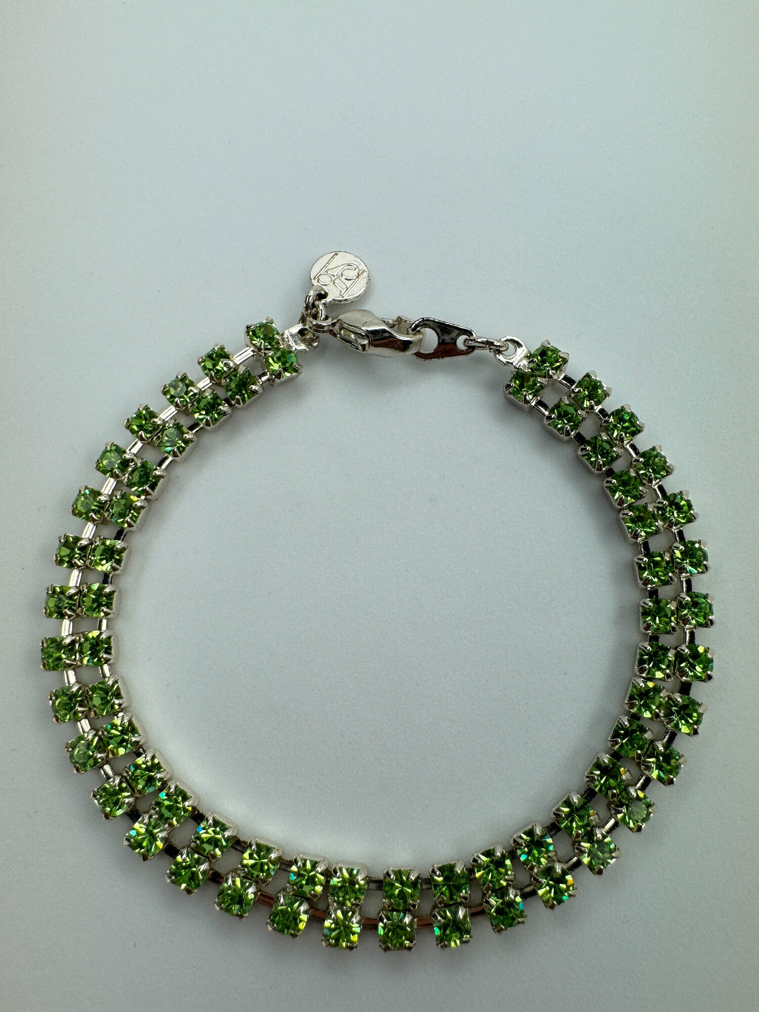 Браслет, богемское стекло, стекло, хрусталь, стразы