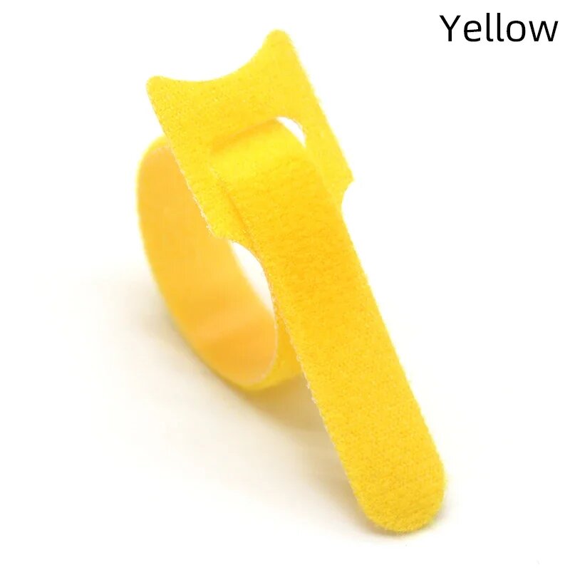 150 мм многоразовые крепежные кабельные стяжки, лента на липучке, кабельные 150mm x 10pcs, Yellow
