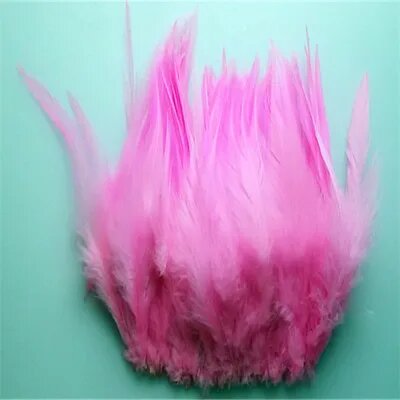 Натуральные окрашенные перья петуха YY-tesco Розовый, Pink