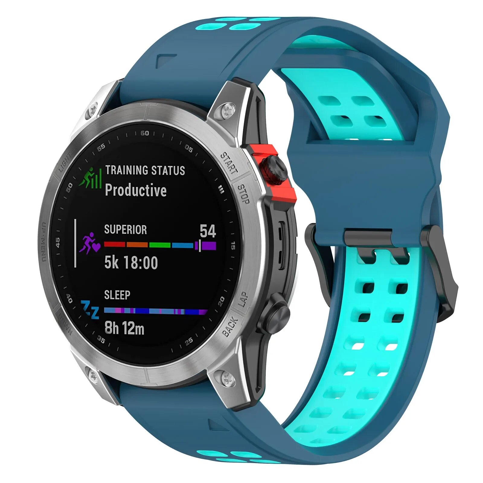 Ремешок для Garmin Fenix 5/6/7, 22mm, Blue light Green