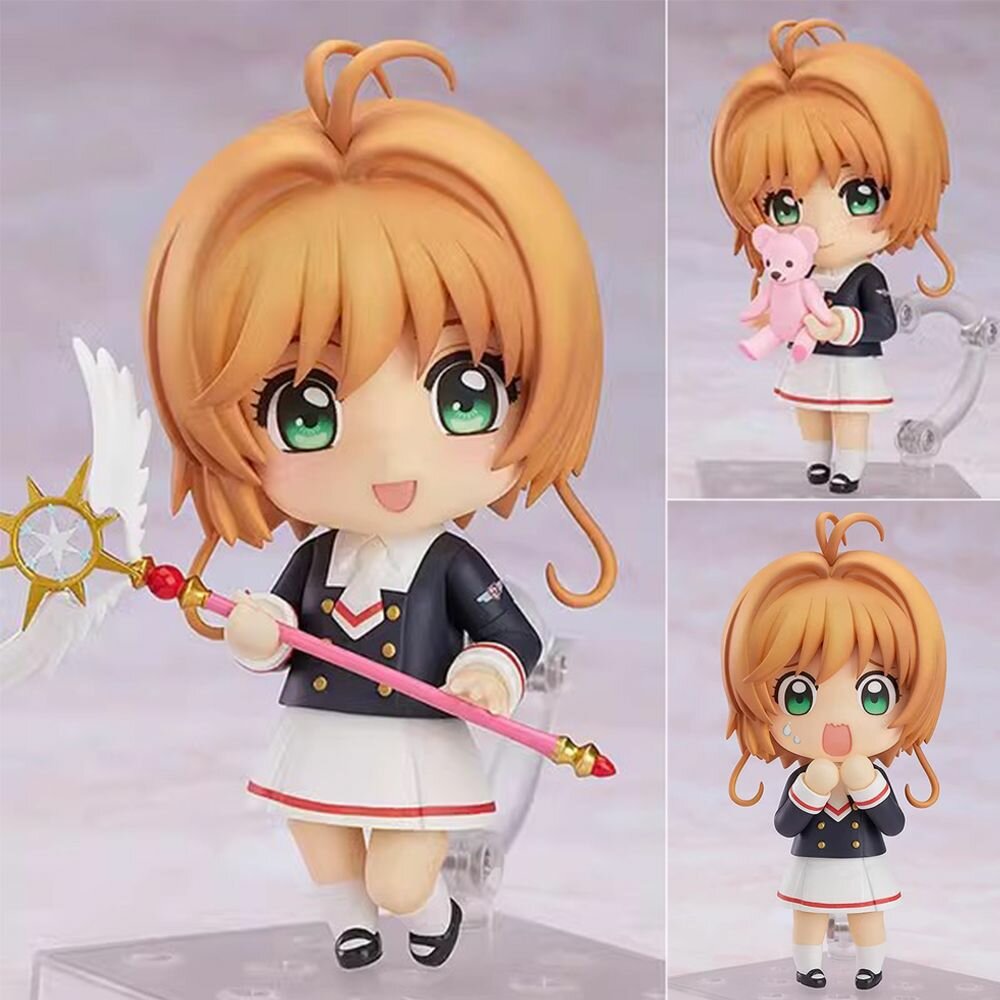 Фигурка сакура собирательница карт Сакура Киномото / Cardcaptor Sakura Clear Card Sakura Kinomoto in Tomoeda Junior High School Uniform Подарки для болельщиков (10 см) 918