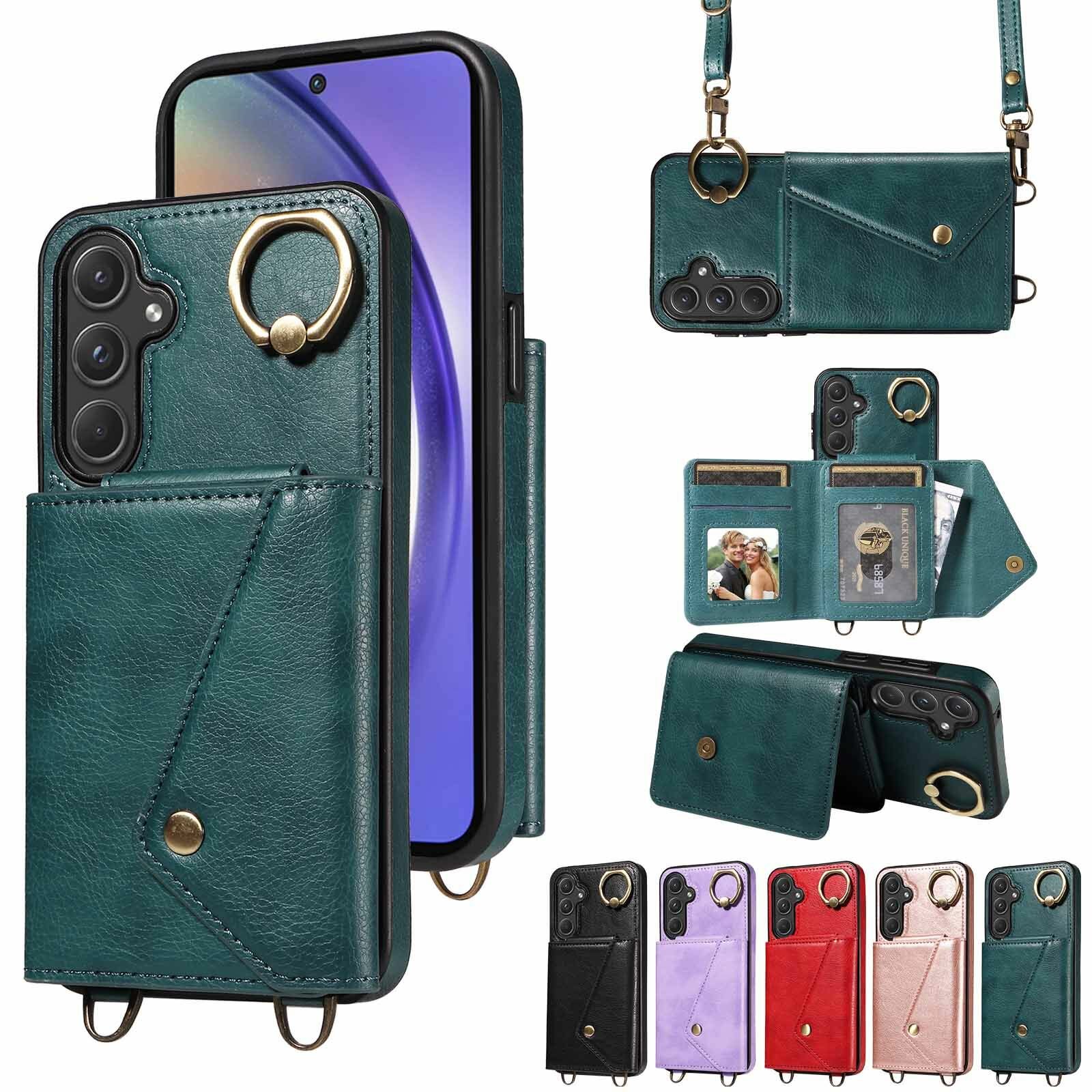 Чехол для для Samsung Galaxy A55 5G /Самсунг Галакси А55(5Джи) кожаный с отделением для карт на Накладка с картхолдером