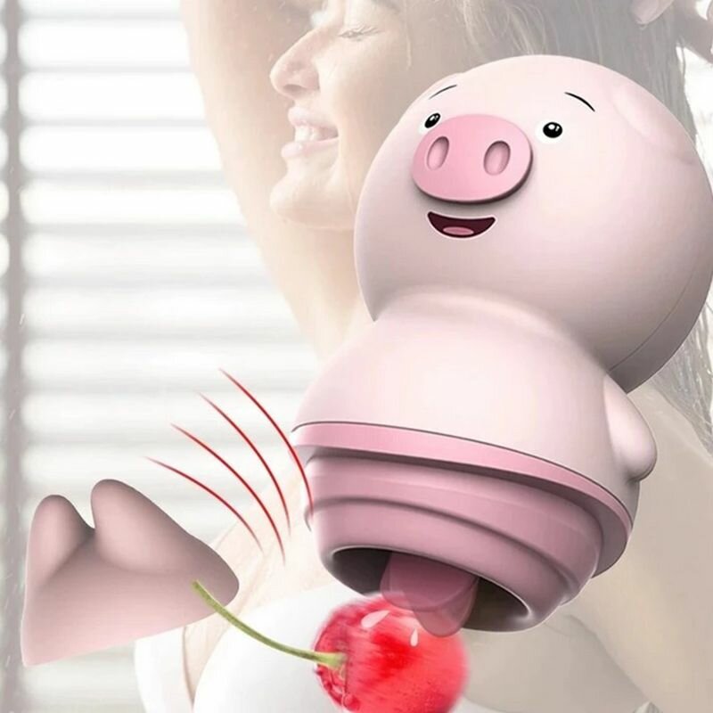 Стимулятор клитора "Свинка" / Стимулятор точки G / Для клитора с язычком