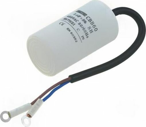 Конденсатор для двигателей SR Passives CBB60F-8/450 фазосдвигающий, 8мкФ, 450В, 5%, 1 шт