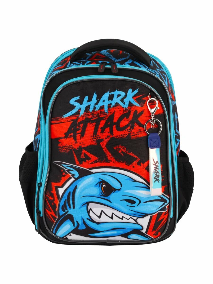 Школьный рюкзак кокос "Shark Attack", с эргономичной спинкой