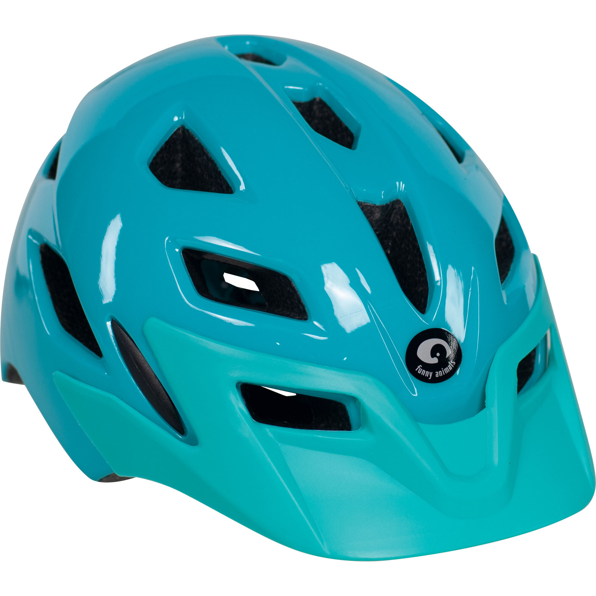 Защитный детский шлем для велосипеда/для роликов Funny Animals 04 Heart цвет синий, размер 48-56 cм