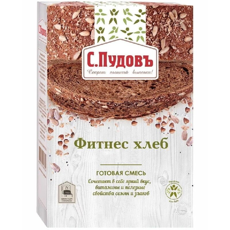 Смесь хлебная С. Пудовъ Фитнес хлеб карт/кор 500г