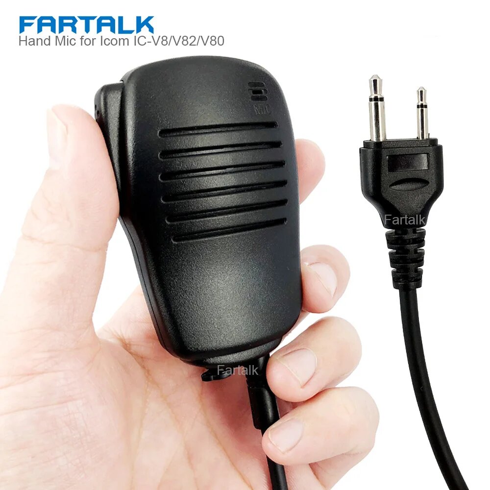 Динамик PTT микрофон 2Pin для ICOM IC-V8 IC-V82 IC-F3 SL25 V80