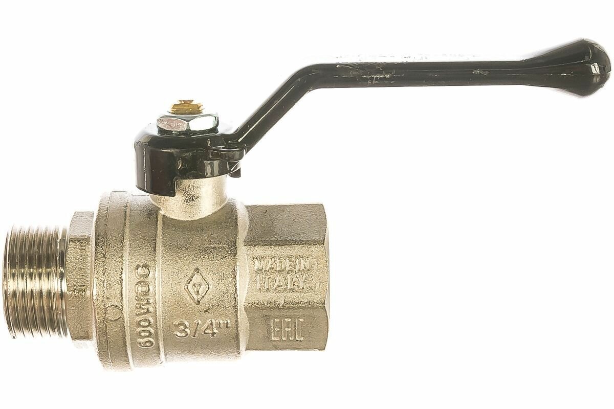 Шаровый кран Н/В Ду-20 /3/4 ручка черная 3050068