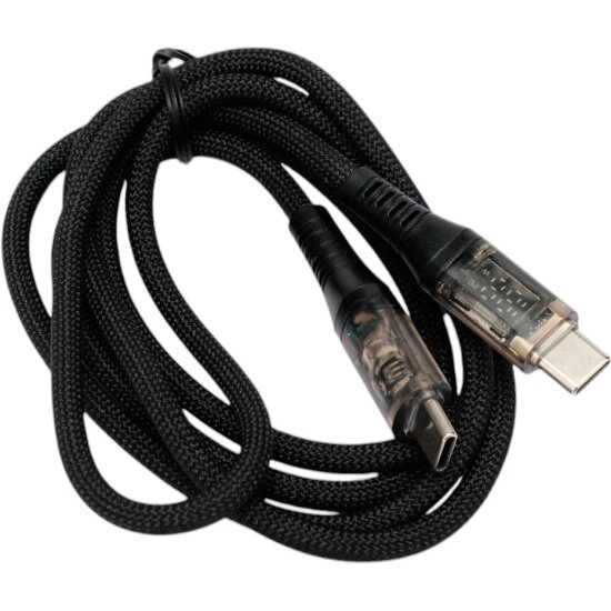 Кабель Cablexpert USB2.0 , Type-C/Type-C, 5A, 66Вт, PD/QC3.0, дисплей, оплетка, медь, 1м, черный