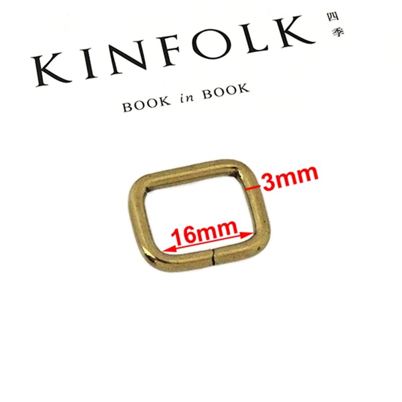 2 шт. латунные кольца для ремней CLOXY inner width 16mm