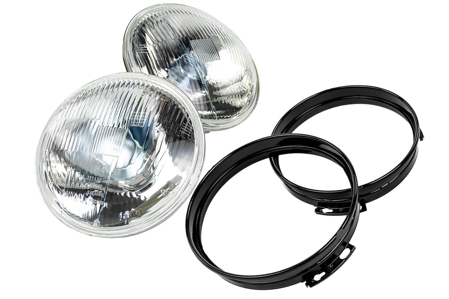 Комплект передних фар с черными ободками для Лада 4х4, Нива Легенд