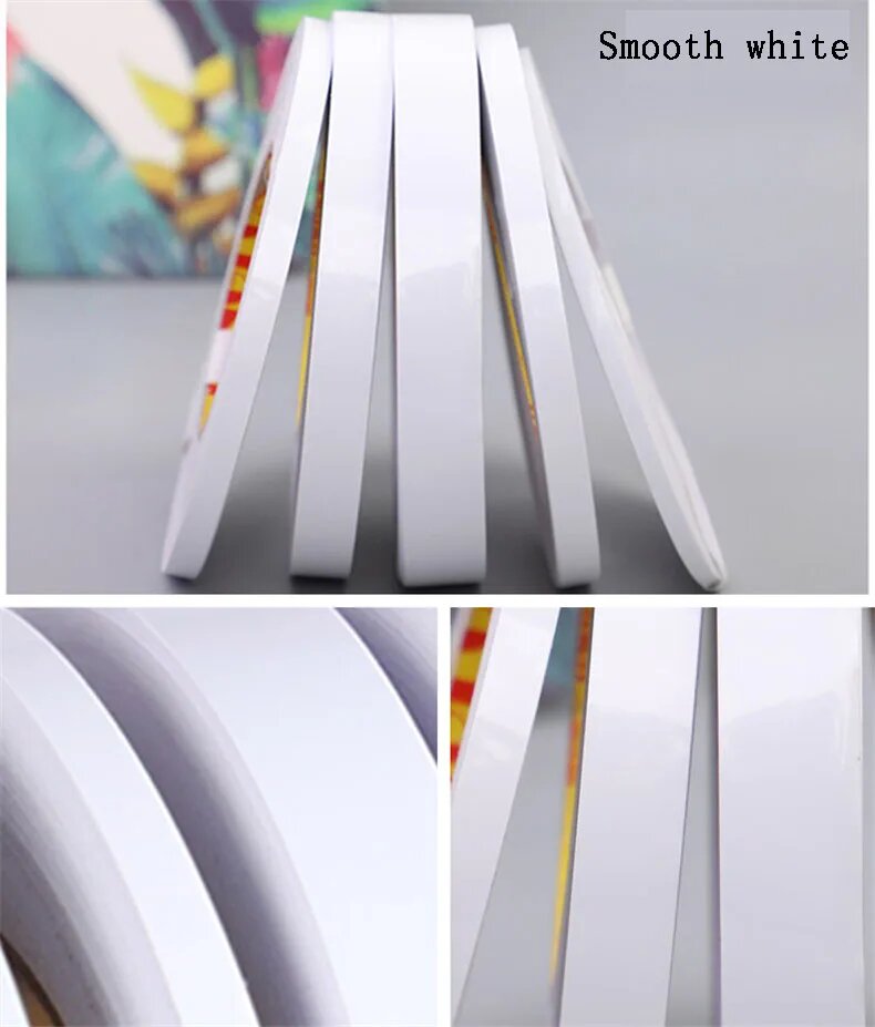 Самоклеящаяся декоративная лента для плинтуса JB002 Mirror White, 0.5cmx25m