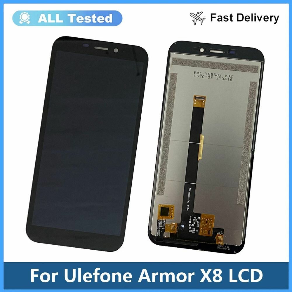 Дисплей для Ulefone Armor X8 X8i , дисплей в сборе с сенсорным экраном, черный , содержать инструментов