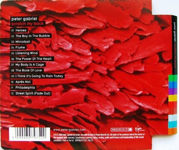Диск GABRIEL, PETER - Scratch My Back (1 CD) — фото 1