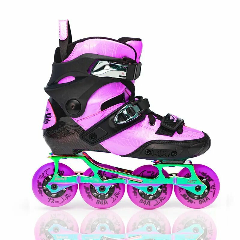 Профессиональные роликовые коньки SMVP из углеродного волокна 36-38, Розовый, фиолетовый