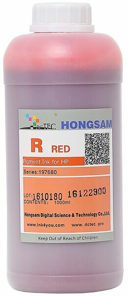 Чернила DCTec пигментные HP Z3100 Red (красный) 1000 мл