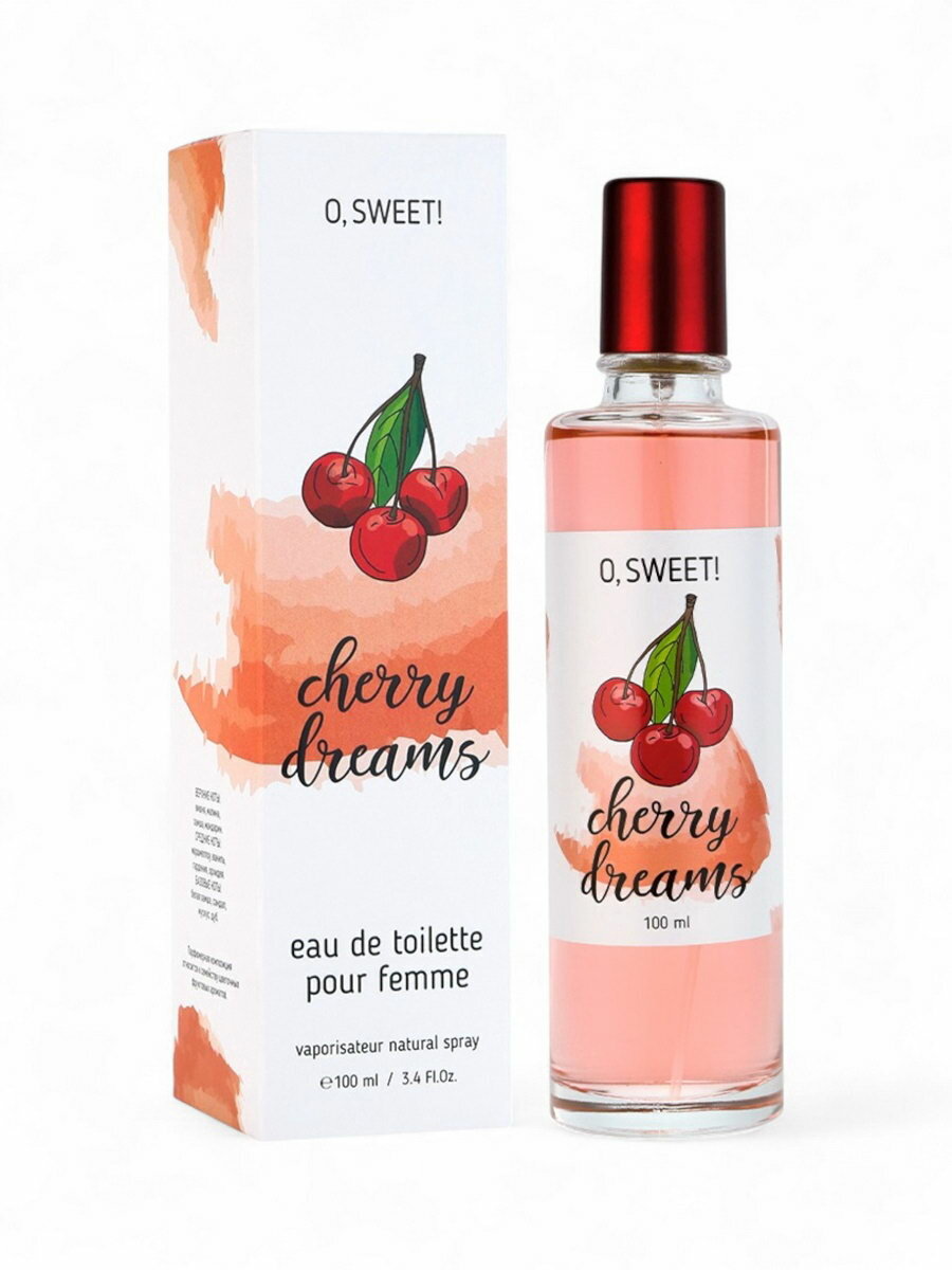 Туалетная вода женская O, Sweet! Cherry Dreams, 100 мл, верхние ноты: вишня