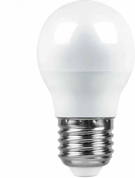 Лампа светодиодная LED 9вт Е27 теплый матовый шар,1 шт