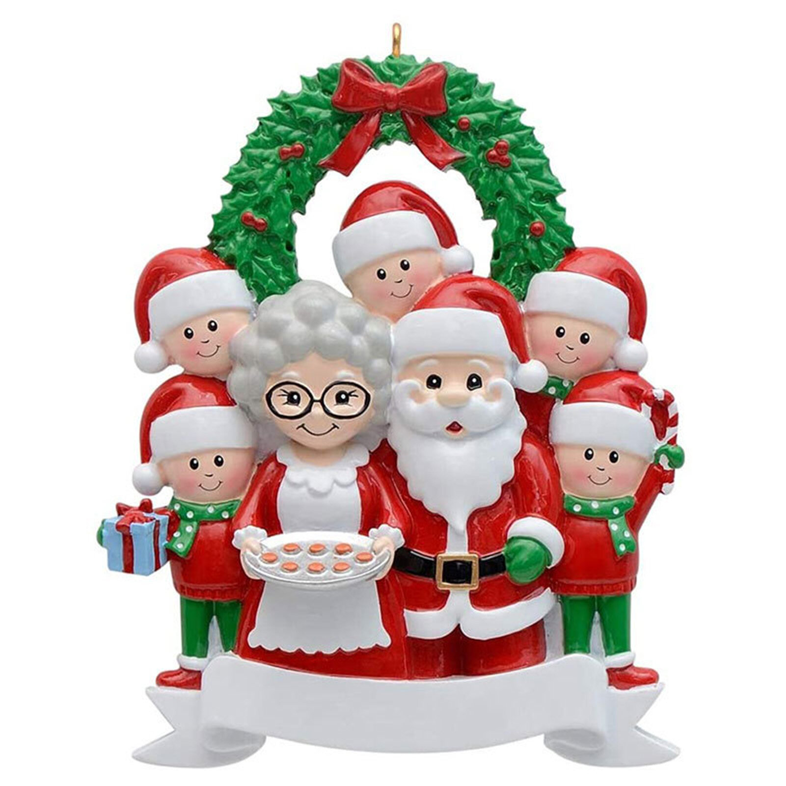 2022 Quarantine Christmas Tree Pendant DIY Handwritten Wishes Snowman Survived Family Resin Hanging Ornament New Year Home Decor, Christmas color, Resin, 1 Man-9 Men, Painted, 3 Men: 8.4*11cm 32g, 4 Men: 9*11cm 36g, 5 Men: 9*11cm 39g, 6 Men: 9*11cm 44g,