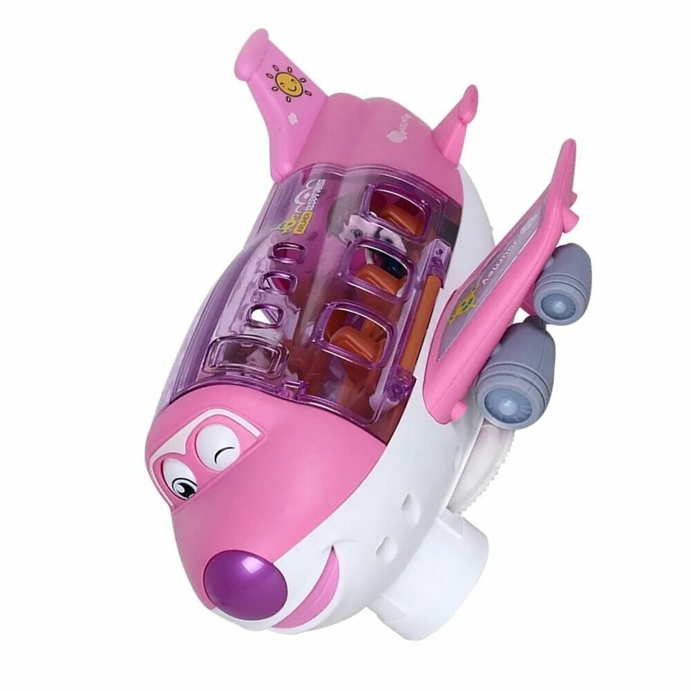 Самолет игрушечный, вращающийся, электрический, пластик, С перезаряжаемой батареей, розовый, 27*21*14CM