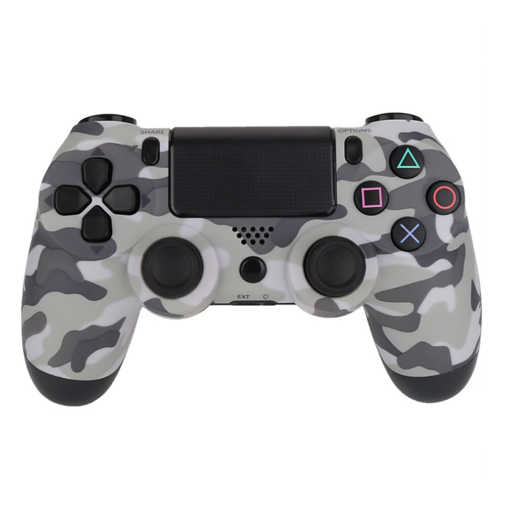 Геймпад Dualshock 4 для PS4 / PS4 Slim / PS4 Pro / PC, материал ABS, цвета Камуфляж синий, Камуфляж красный, Камуфляж зеленый, Камуфляж серый (выбор), батарея 600mAh, вес упаковки 305g, размер упаковки 162*98*52mm, в комплект входят 1 геймпад и 1 кабель