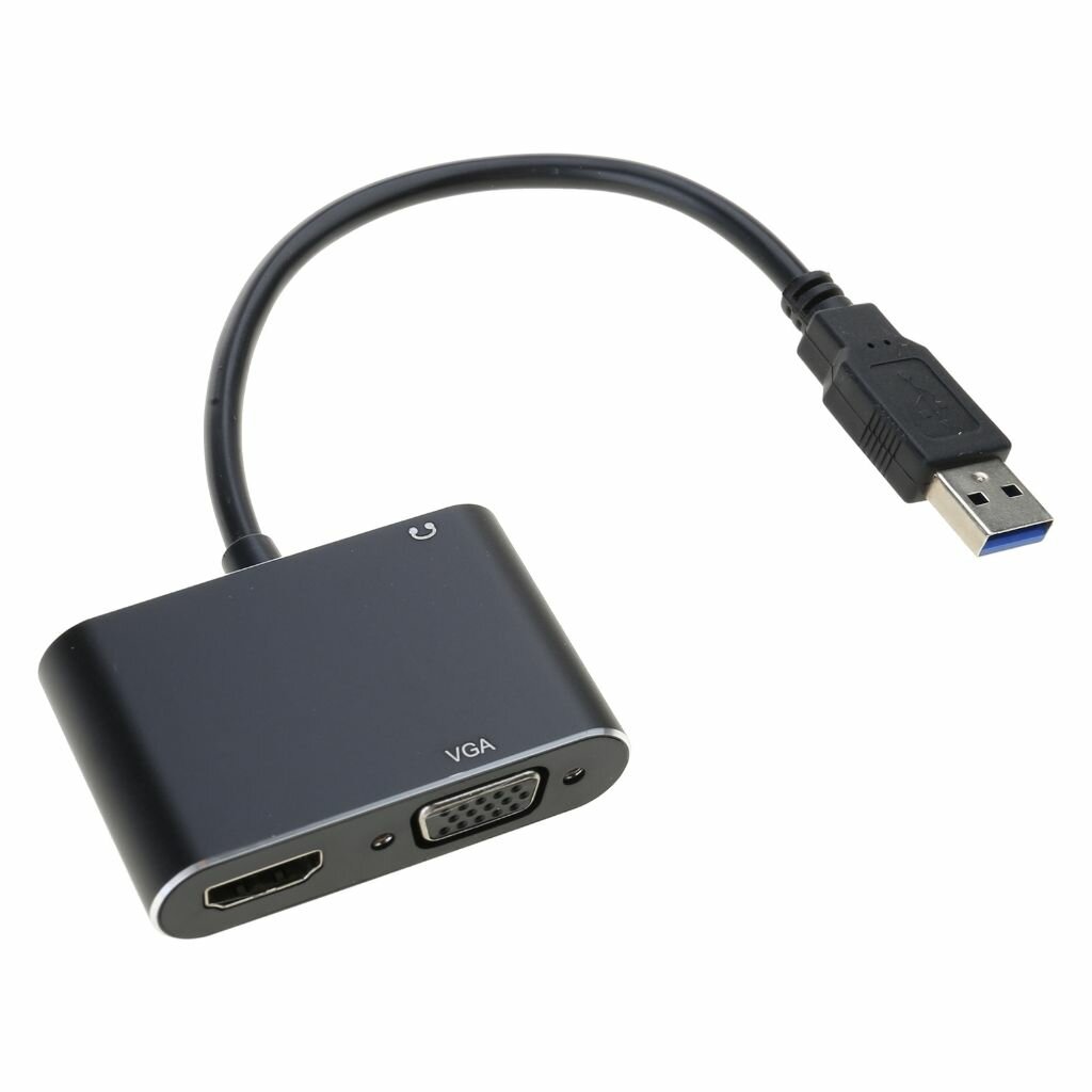 Конвертер USB3.0 с разъемом HDMI на разъем VGA 1080P для Windows 11/10/8/7 / Mac