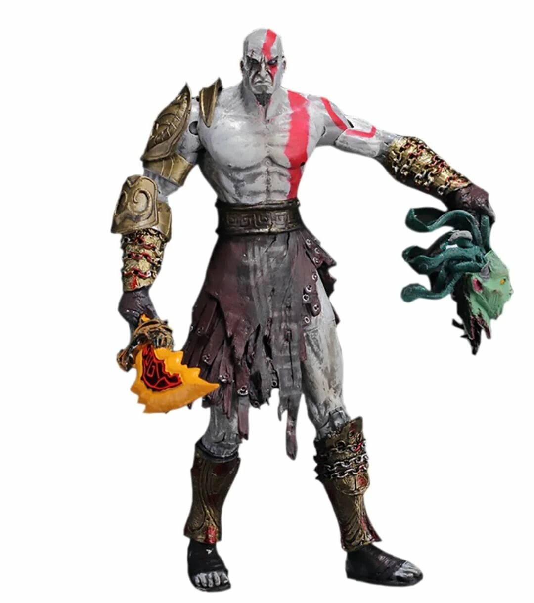 Coopeahen Фигурка Кратос Бог Войны (God of War) 18 см, подвижная экшн- с мечом и огнем