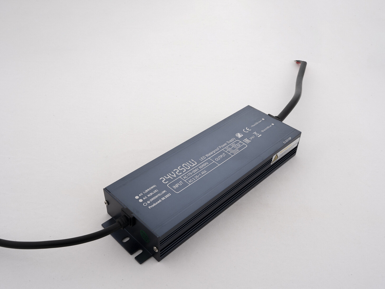 Блок питания 250 Вт, 24 В, IP67, алюминиевый корпус, LEDS POWER SLIM