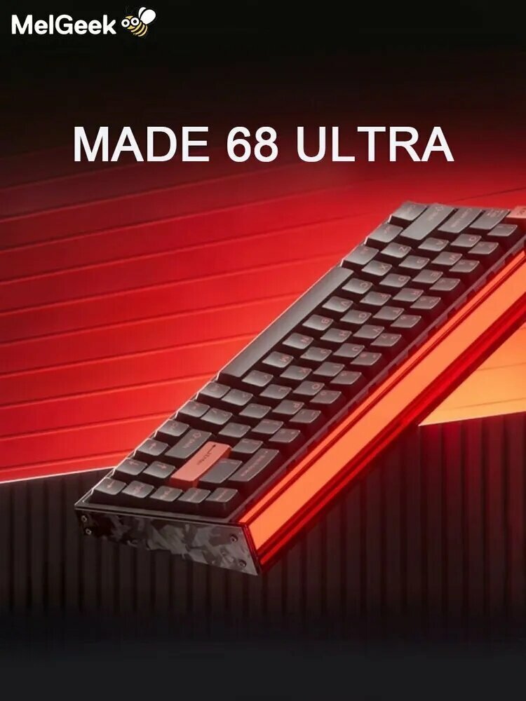 MelGeek Клавиатура проводная MADE 68 Ultra, Английская раскладка, черный