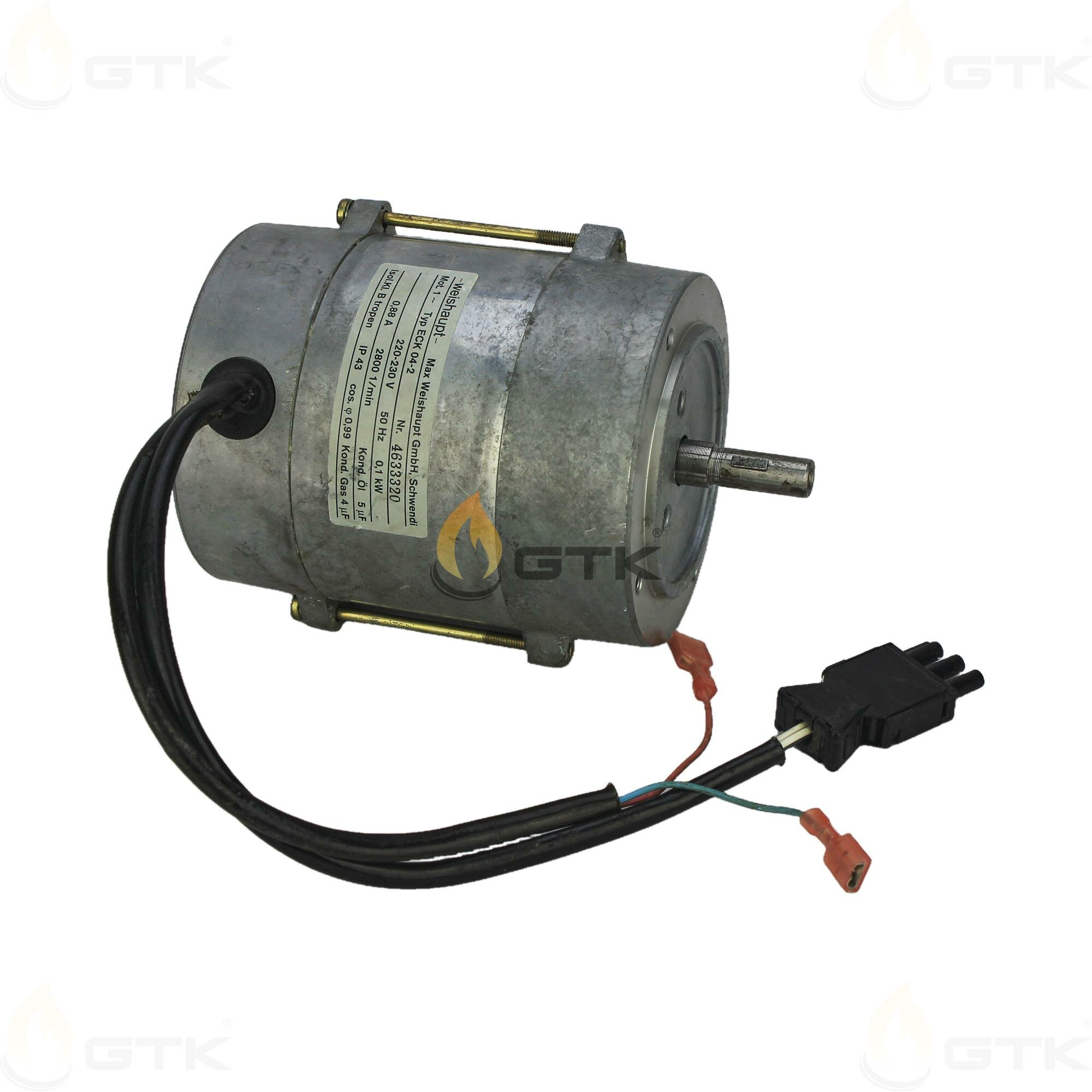 Двигатель Weishaupt ECK04-2 со штекером 220В 0,1кВт, 24120007140