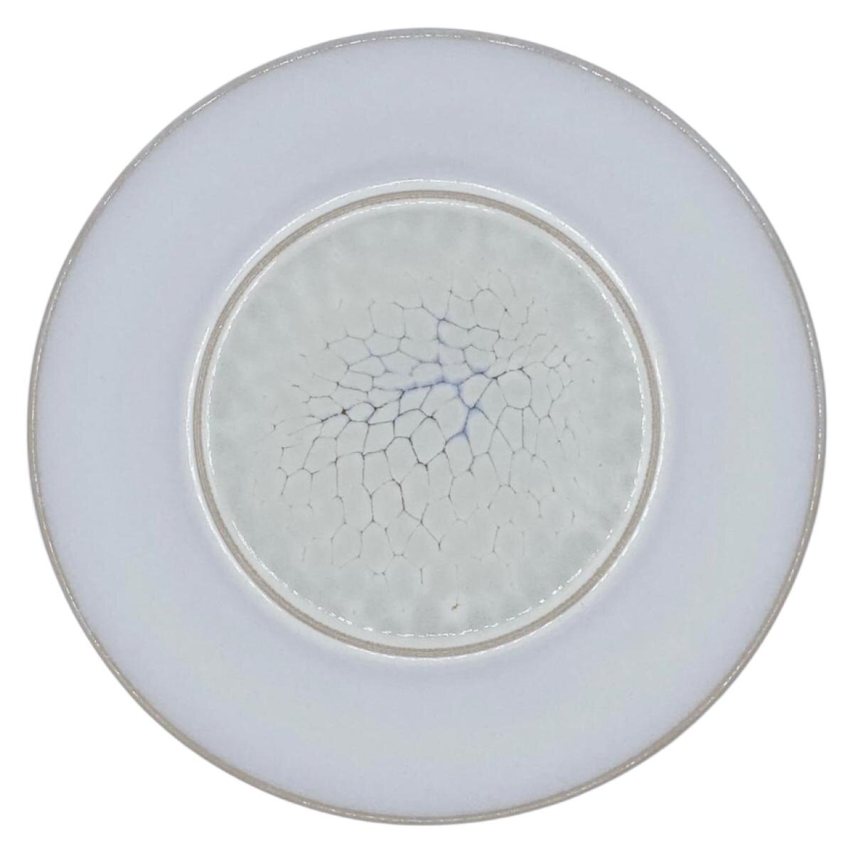 Тарелка плоская 22 см Kenai Ceramics Cheshuya, цвет белый, керамика Stoneware