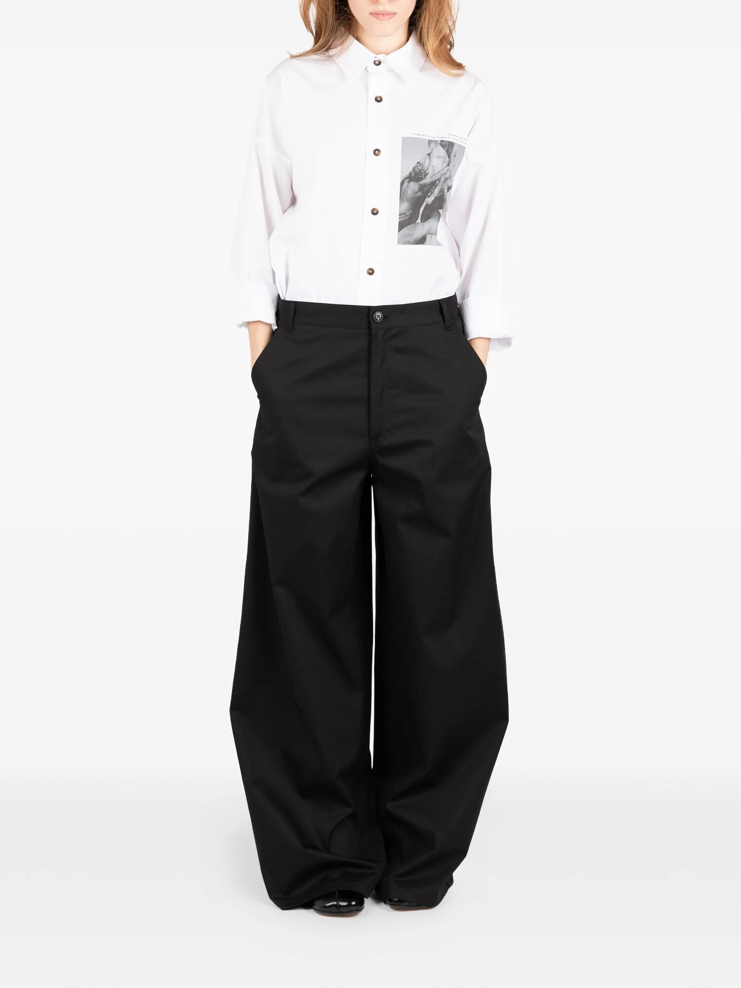 Брюки Societe Anonyme Wide-leg trousers, размер XL, black/black — фото 1