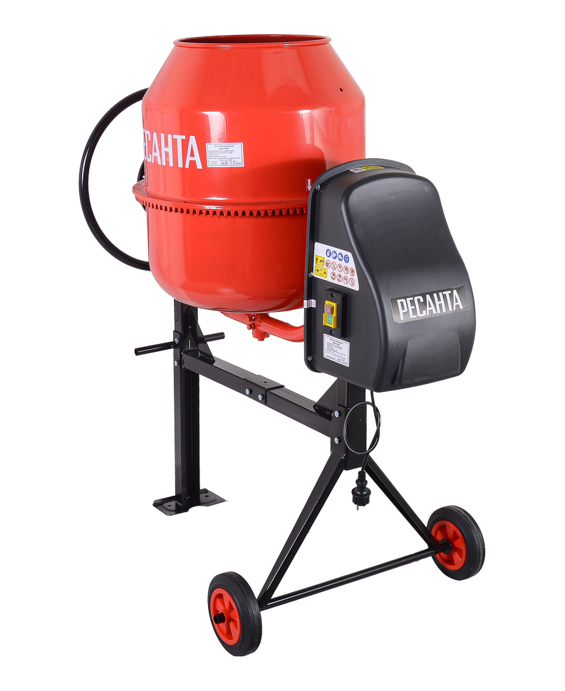 Бетономешалка Ресанта БМ-130Ч, 130 л, 32 об/мин, 550 Вт, венец чугун