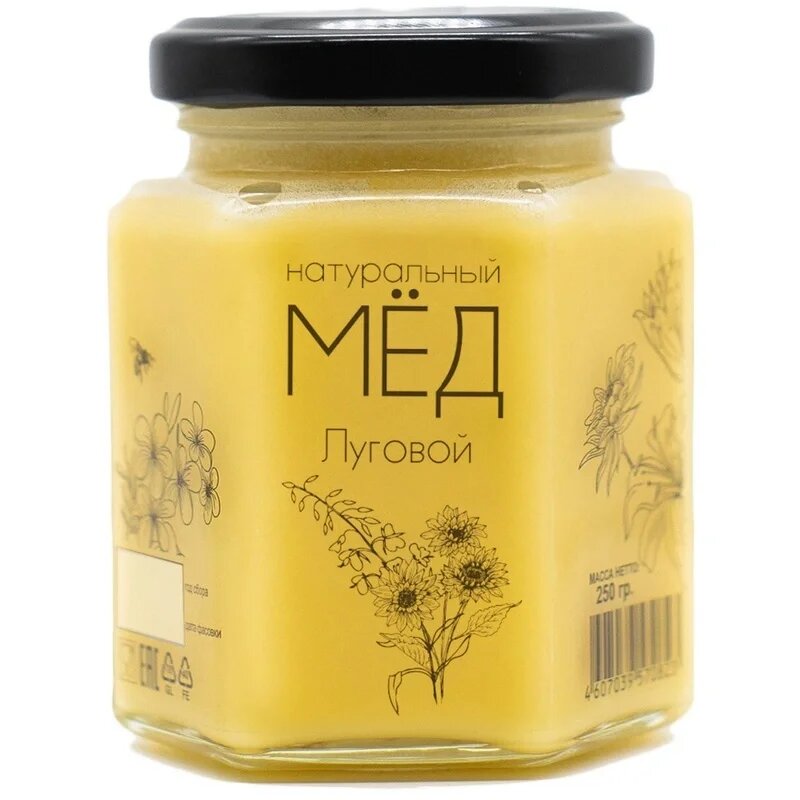 Мёд Медовые Вечера натуральный луговой 250 г, 2319386