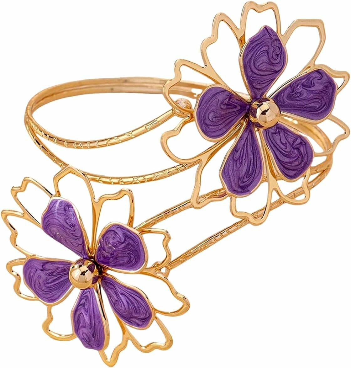 Винтажный египетский ажурный браслет/манжета/цепочка на тело в виде цветка для женщин.