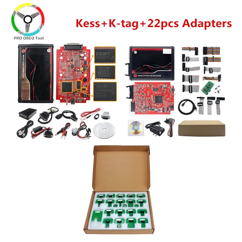 KESS Ktag V7.020 с 22 адаптерами