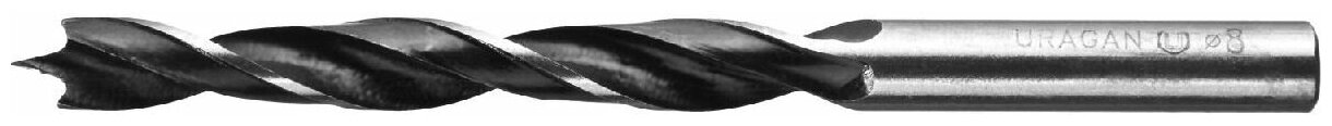 URAGAN 10x120 75 мм, спиральное сверло по дереву, (29419-120-10)
