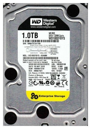 Жесткий диск Western Digital WD1002FBYS, 1ТБ