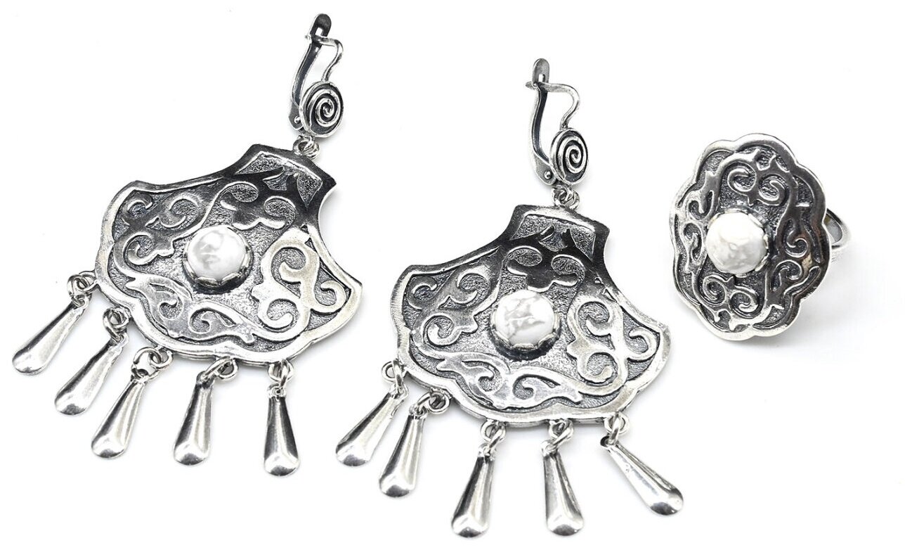 Серьги, кахолонг