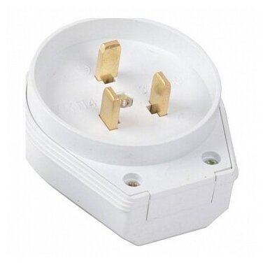 Вилка разборная для плиты с заземлением, 32А IP20, белый, EVP10-32-01-K01 | код. EVP10-32-01-K01 | IEK (2шт. в упак.)
