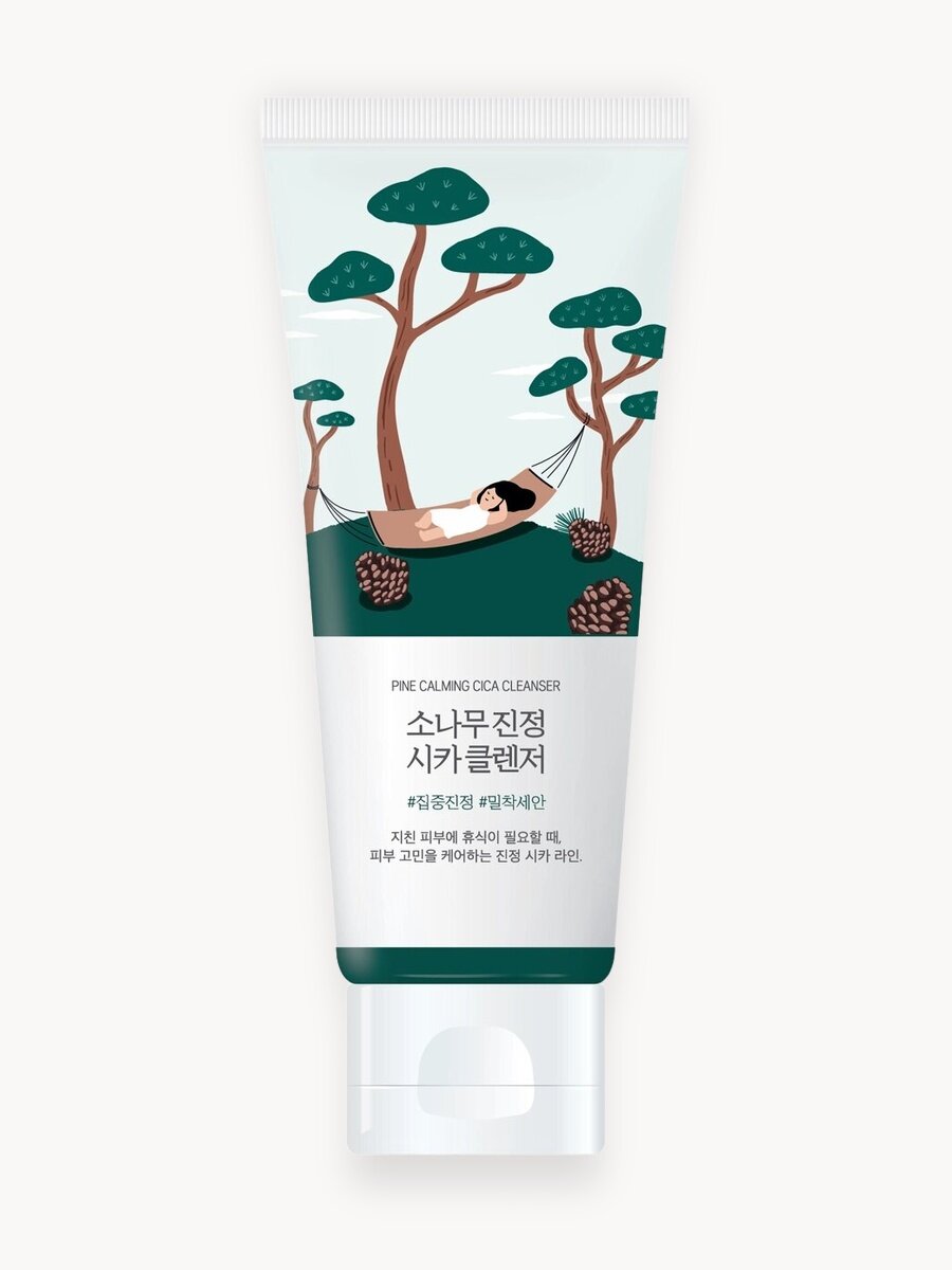 Пенка с экстрактом сосны и центеллы для проблемной кожи | Round Lab Pine Calming Cica Cleanser 150 мл