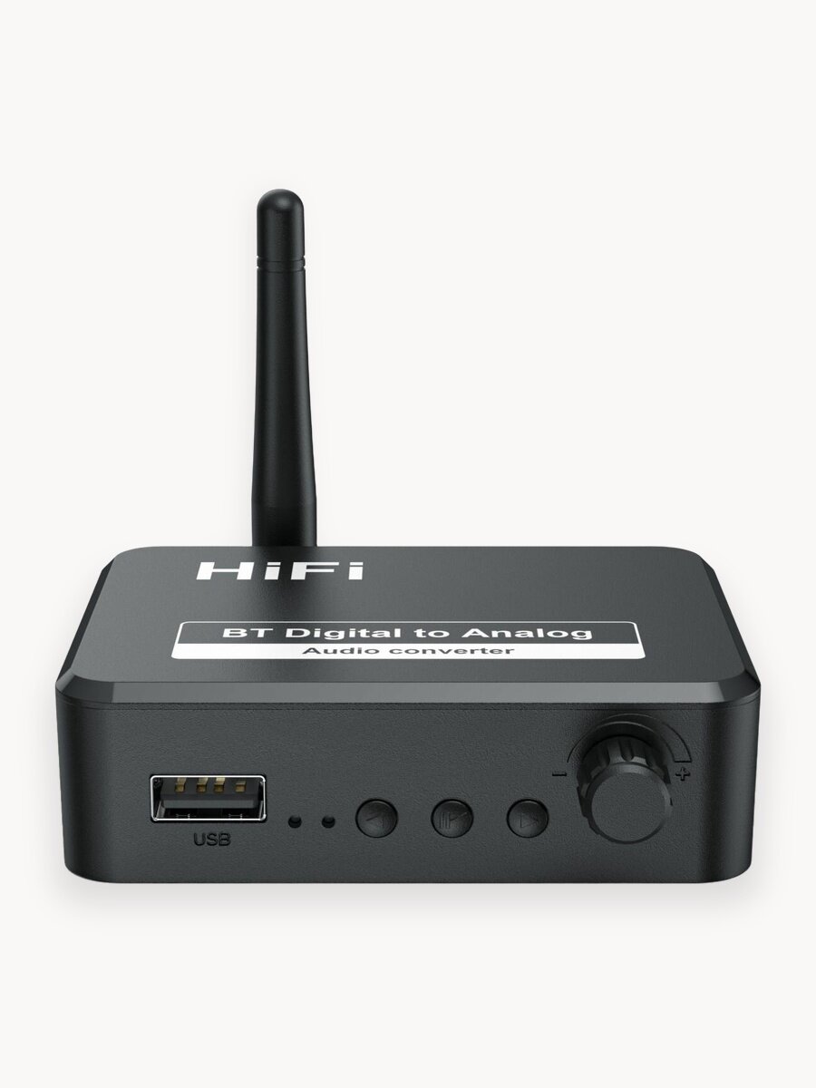 Адаптер Bluetooth Ресивер (приёмник аудио) AUX, RCA, USB + DAC Аудио конвертер (Toslink - AUX, RCA ) Bluetooth 5.1 B35