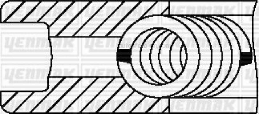 YENMAK 9109611000 Кольца поршневые 1 цилиндр, BMW =92 [STD]