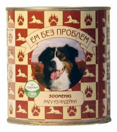 Ем без проблем консервированный корм для собак Рагу из индейки, 750 г