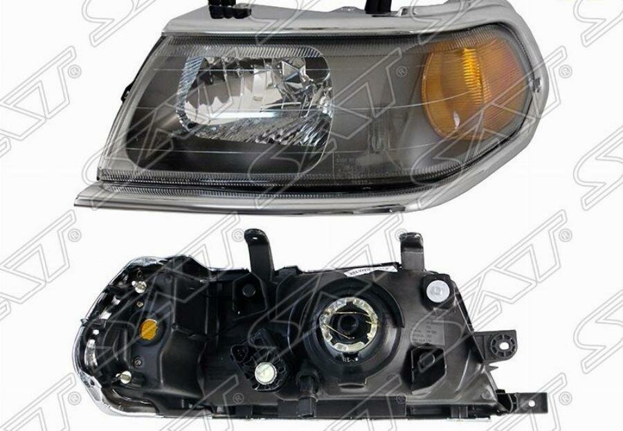 Фара Mitsubishi Pajero Sport 96-04 (Слева/ Галоген/ С электрокорректором) SAT ST-114-1121L | цена за 1 шт