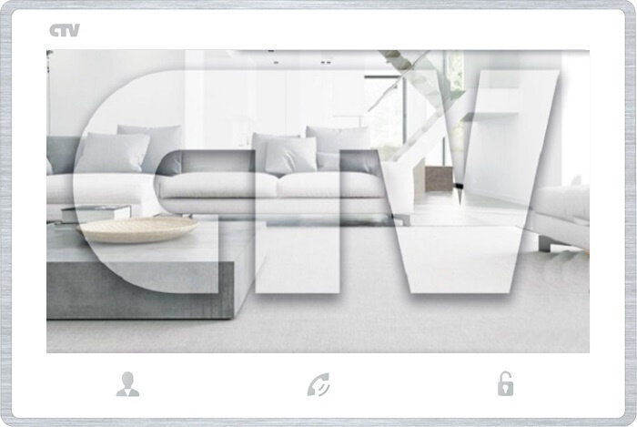 Монитор видеодомофона CTV-M4703AHD - IPS экран 7" FullHD - белый