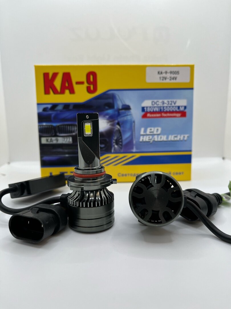 Светодиодные led лампы KA9 HB3-(9005) 180W 15000LM с СТГ/с канбусом(обманкой)/с активным охлаждением 12/24V