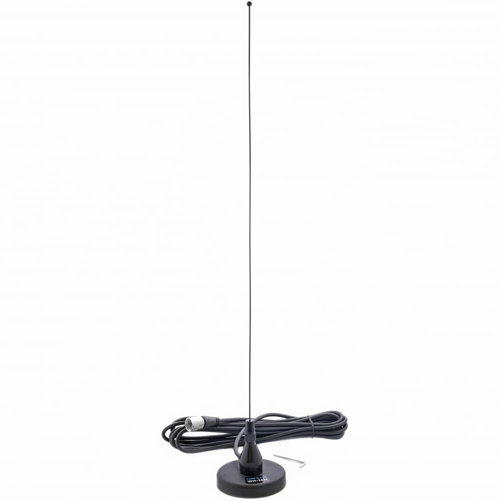 Антенна Turbosky авто WH-14M 67130 внешняя пассивная для VHF/UHF диапазона черного цвета