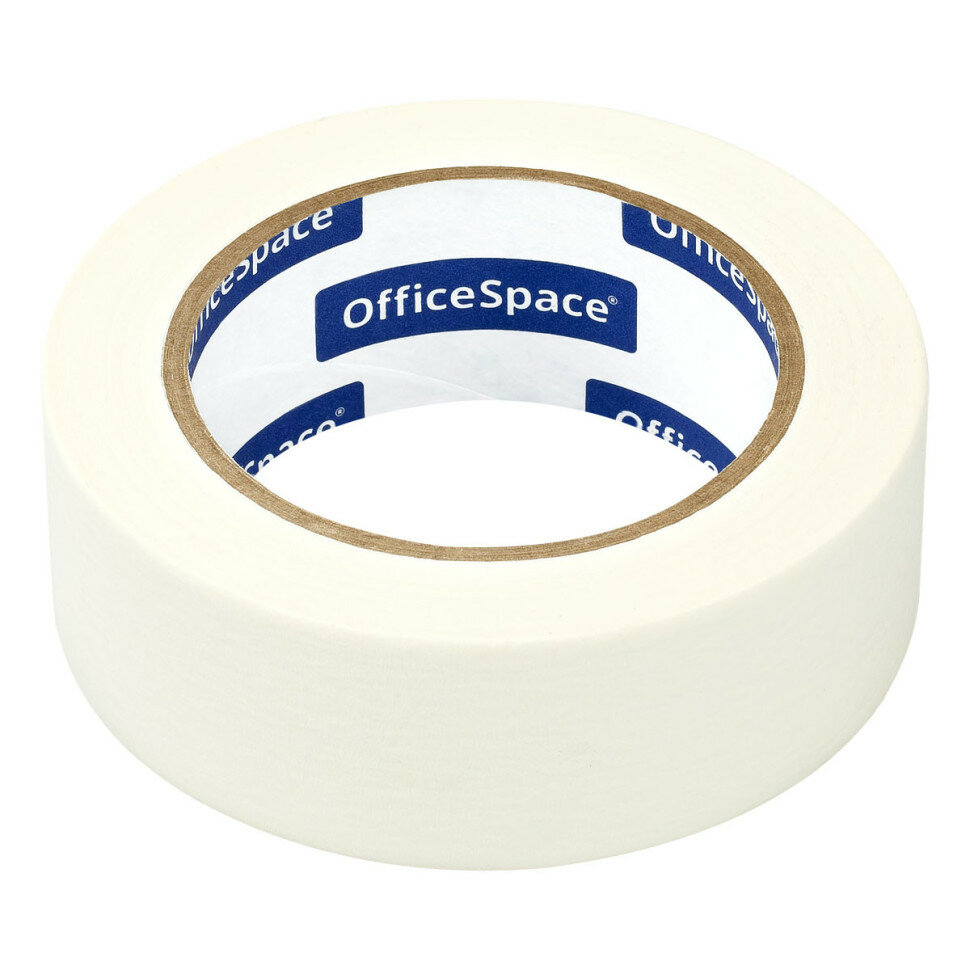 Клейкая лента малярная OfficeSpace, 38мм*50м, ШК, 361988